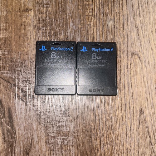 x2 Sony Playstion 2 Ps2 Official MagicGate 8mb Memory Card SCPH-10020 ...