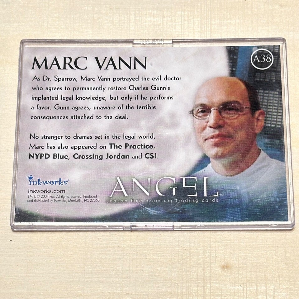 Angel Inkworks Autographed Card A38 Marc Vann as Dr. Sparrow BTVS | eBay
