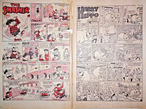 the dandy from aug 6th the smasher, harry and his hippo, brassneck, the ...