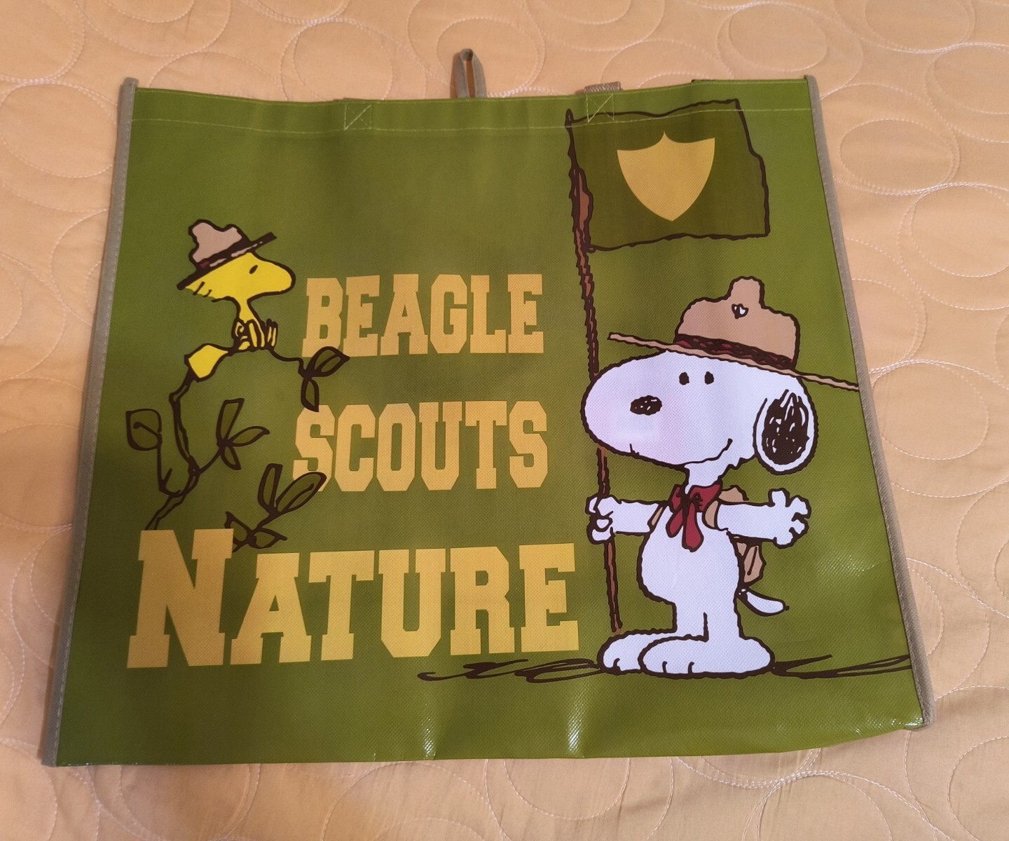 PEANUTS Extra Large Reusable SNOOPY Tote Bag with Handle NEW Free ...