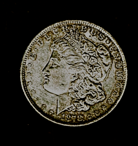 1878 8 T/F Morgan .900 silver dollar coin w/sharp detail intact @ E.F ...