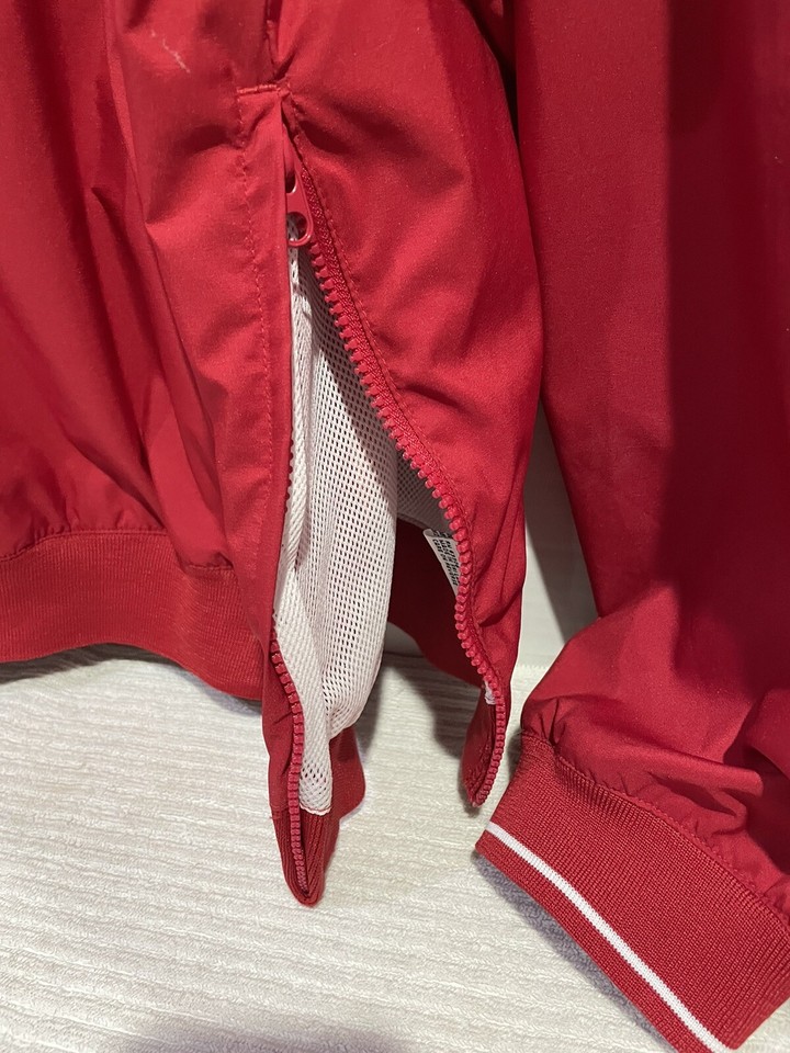Wilson Mens Windbreaker Red Pullover V Neck Jacket Size XL | eBay