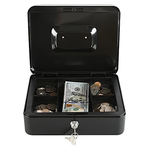 Cash Box with Money Tray and Key Lock for Supermarket School Lockers ...