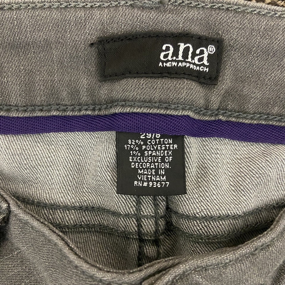 Ana A New Approach Skinny Jeans Womens Size 29 / 8 Denim Gray Grey ...