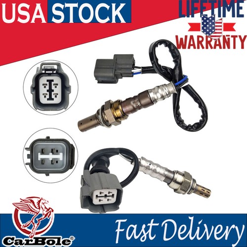 2Pcs For 02-04 Honda CR-V CRV 2.4L Air Fuel Ratio Up & Down O2 Oxygen ...