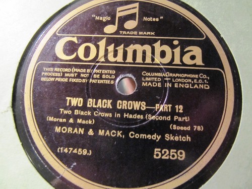 1929 TWO BLACK CROWS 11/12 IN HADES George Moran & Charles Mack Coon ...