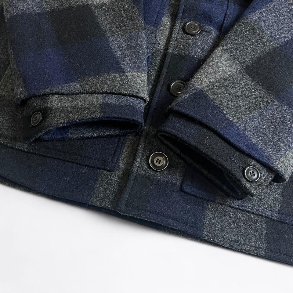 Filson Double Mackinaw Cruiser Wool Jacket Navy Black Gray Size S USED ...