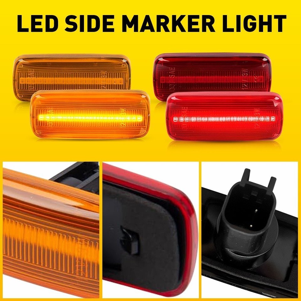 For 10-18 Dodge RAM 2500 3500 Dually Bed LED Fender SideMarker Light ...
