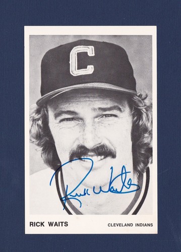 Rick Waits signed Cleveland Indians 1980's team issued baseball ...