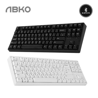 ABKO HACKER KN01 BT BLUETOOTH 87Key Tenkeyless 45g&55g Black/White | eBay