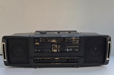 Vintage JVC PC-W150 4 Band Super Bass Horn Dual Cassette Boombox Tested ...