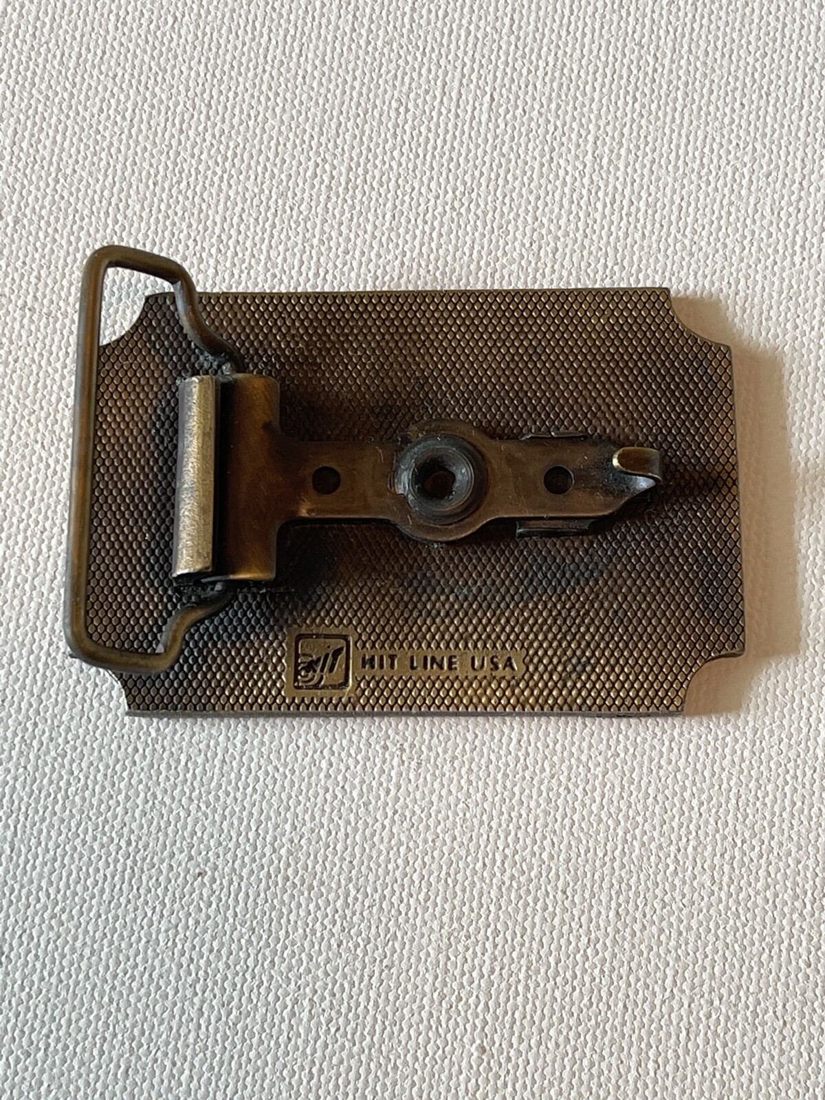 Vintage Hit Line Brass Buckle - Gem