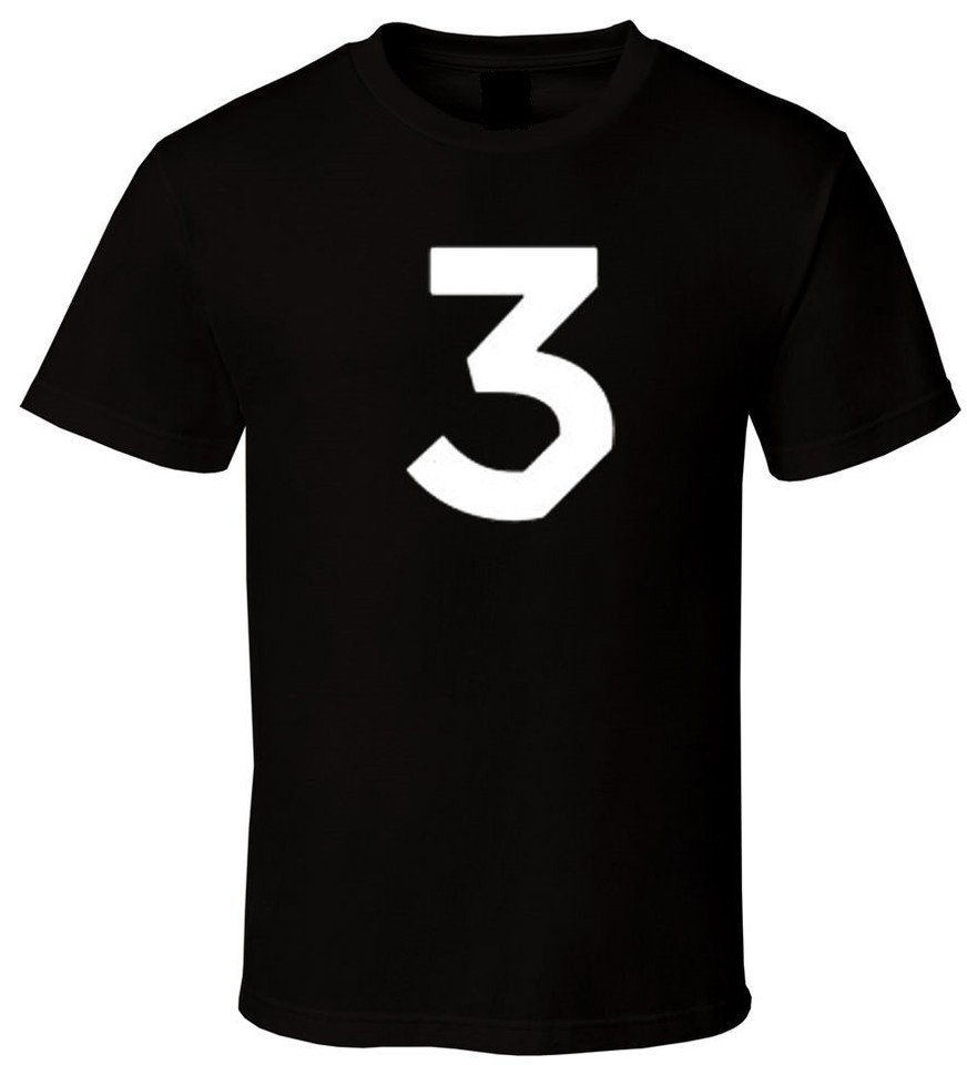 Chance The Rapper 3 Black T-Shirt Rap Hip Hop Brandon Breaux White Tee ...