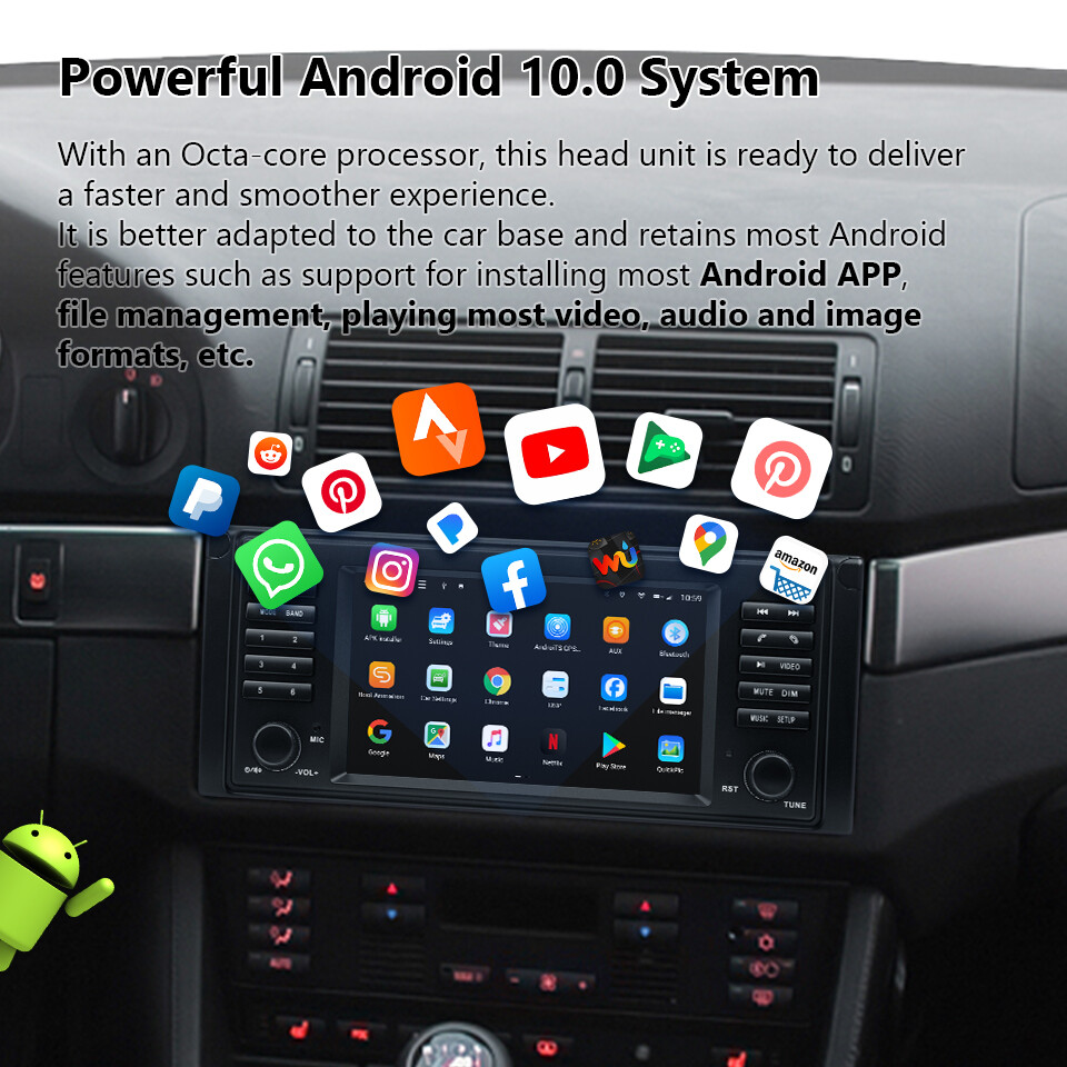 Eonon Android 10 8Core Head Unit Car GPS Sat Nav Radio Apple CarPlay ...