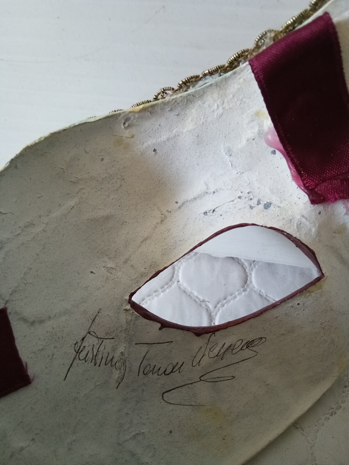 1980s VINTAGE FACE MASK RARE ERA ITALY HAND MADE HAND & HAND PAINTED ...