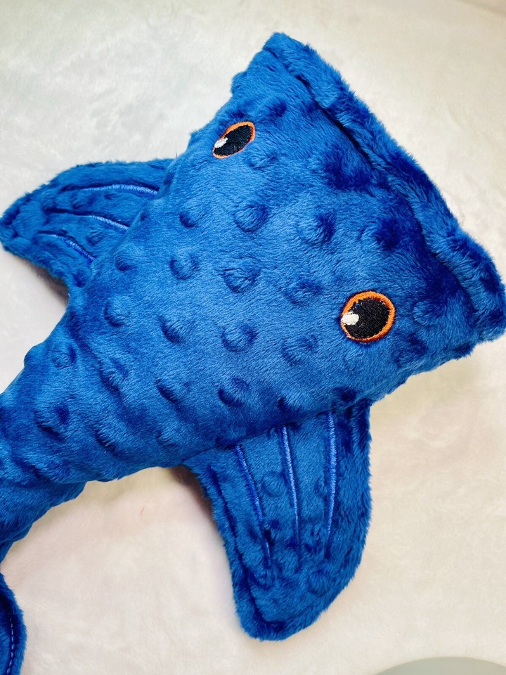 Sea Creature Blue Bloop Hand Made Plush Toy fish Beast the ocean 12 ...