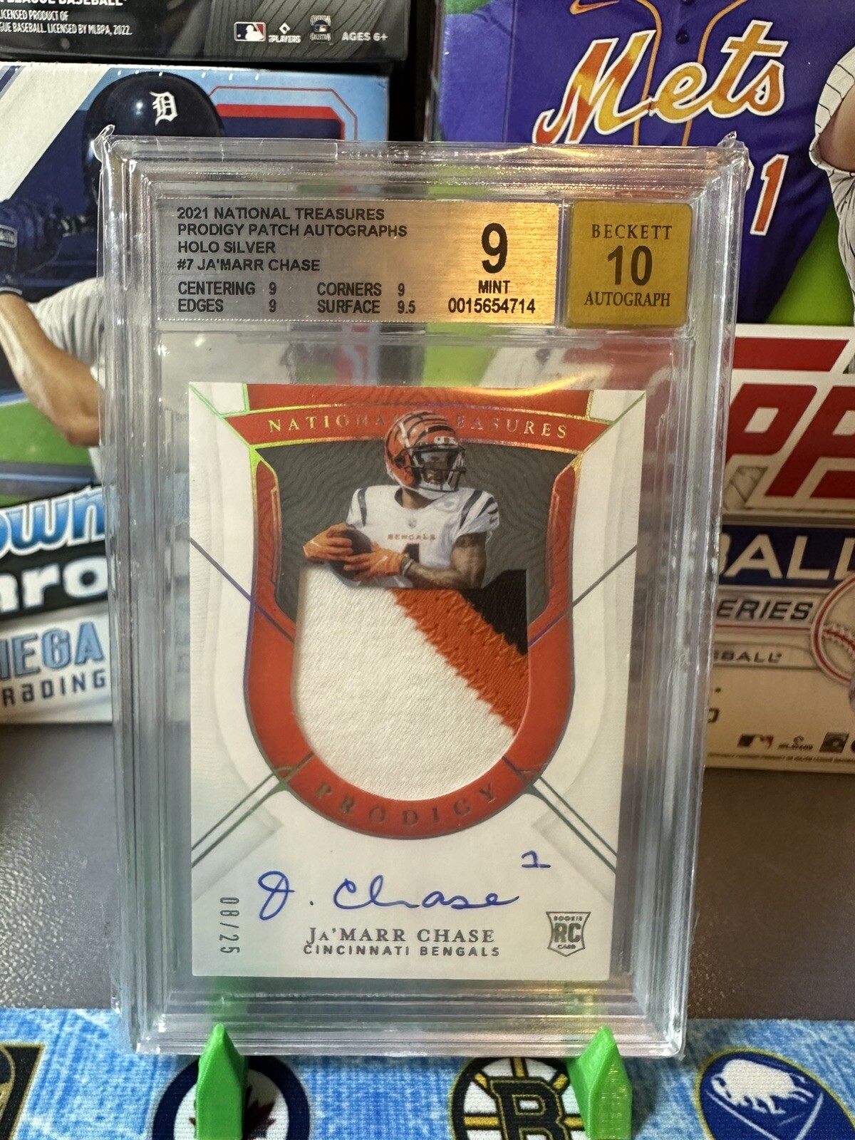 2021 National Treasures Prodigy Ja'Marr Chase RPA RC Rookie Patch AUTO ...