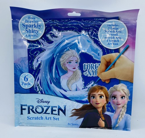 Scratch Art Disney Frozen Set 6 Pack Sparkly Shiny Activity Draw Toy ...