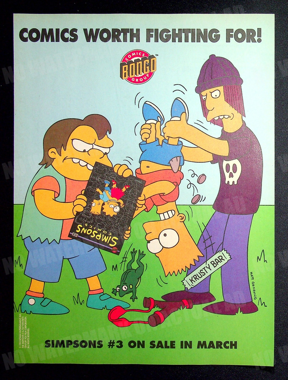 The Simpsons Bongo Comics Trade Print Magazine Ad Matt Groening Poster ...