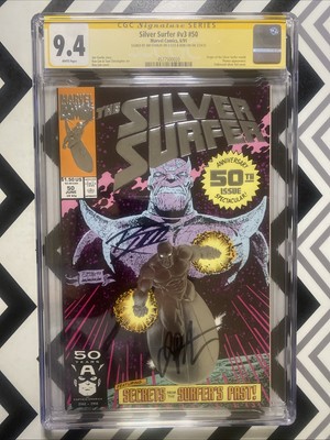 JIM STARLIN Ron Lim Dual Autograph SILVER SURFER 50 CGC 9.4 Signature ...