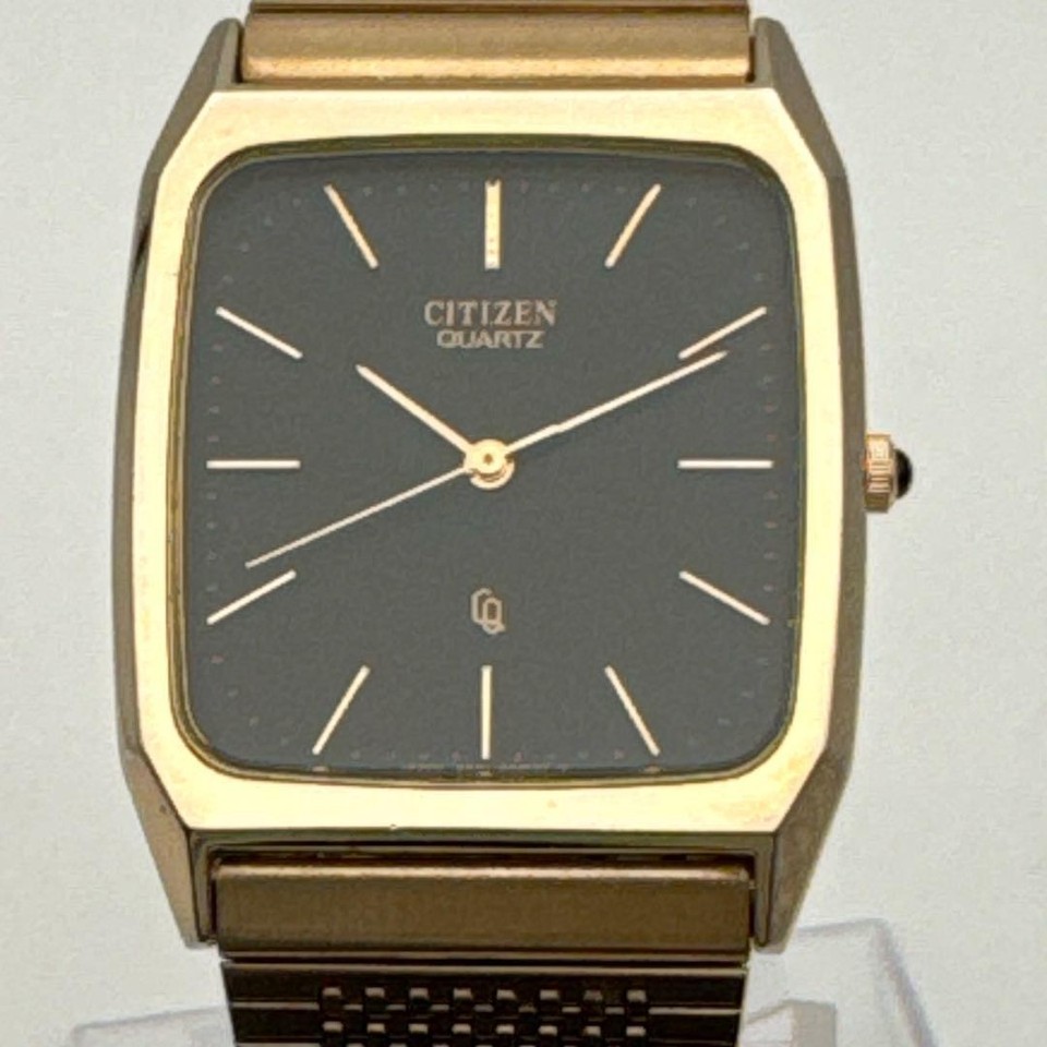 Working CITIZEN Citizen Square Mesh Belt Watch Black Dial Men s Watch ...