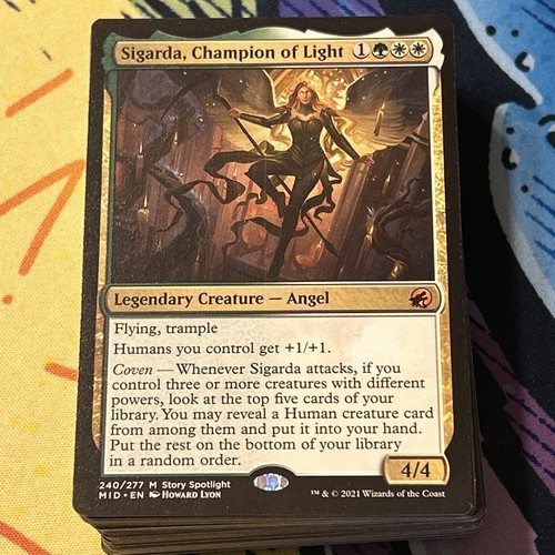 Custom Commander Deck Sigarda, Champion Of Light Human Tribal Magic 100 ...