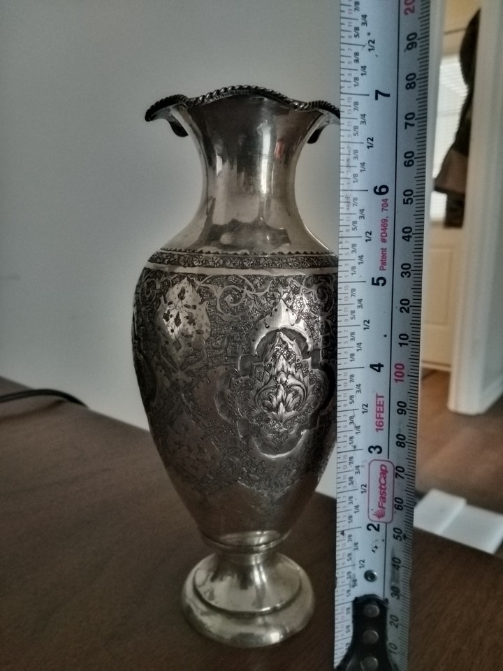 Persian silver marked vase | eBay