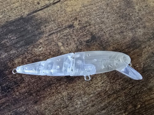 Clear Unfinished Double Jointed Rattle Crankbait Lot Of 5 Fishing Lures ...