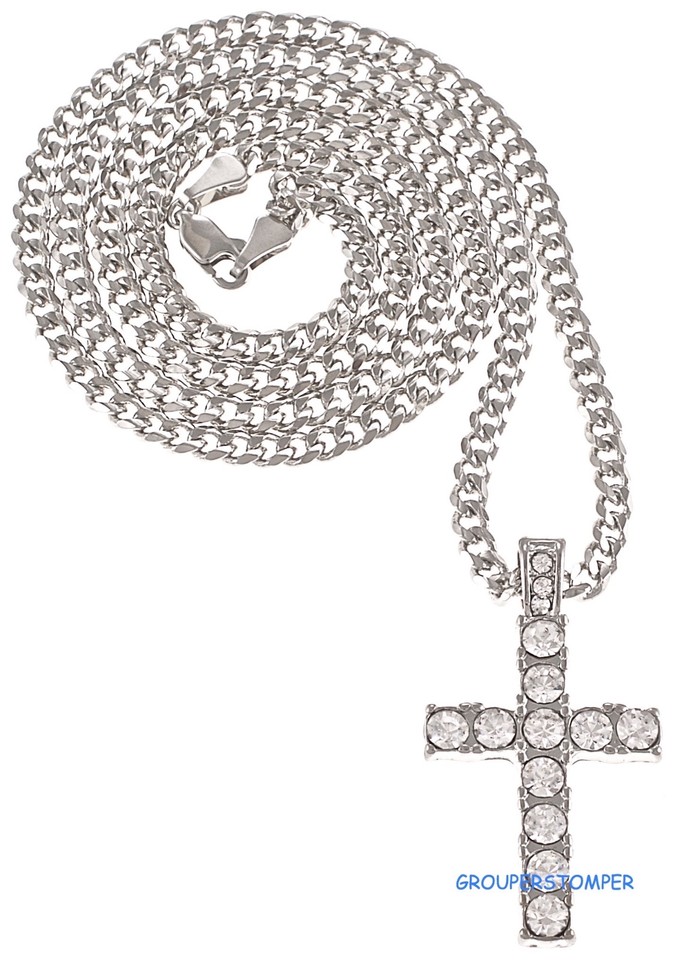 Cross And Praying Hands Necklace Egyptian With 24 And 30 Inch Box Link ...