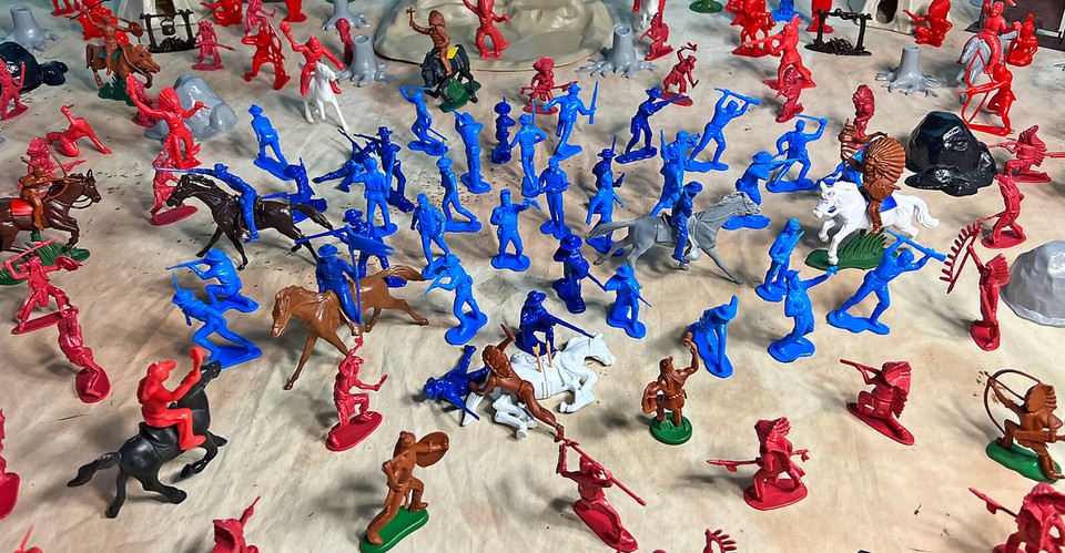 Deluxe Custer's Last Stand Playset - 54mm Plastic Soldiers | eBay
