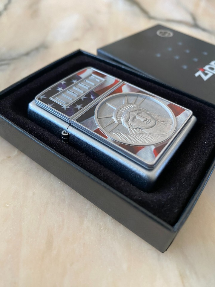 ZIPPO 2006 STATUE OF LIBERTY SATIN CHROME LIGHTER BRAND NEW RARE | eBay