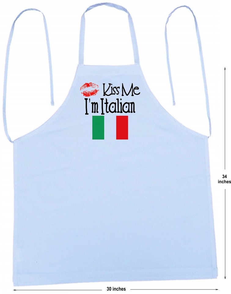 Cute Cooking Apron Kiss Me I'm Italian Novelty Kitchen Aprons ...
