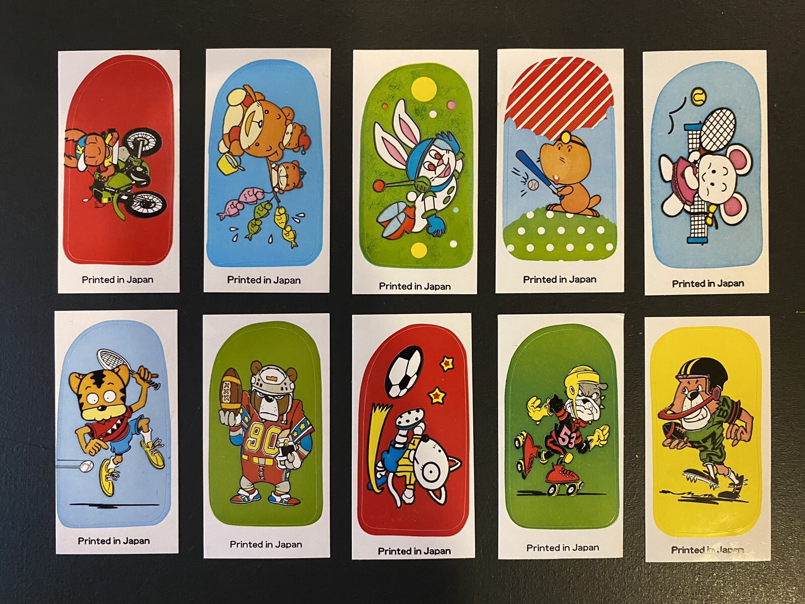 Lot of 10 Japanese Stickers Prizes from Botan Rice Candy -Printed in ...