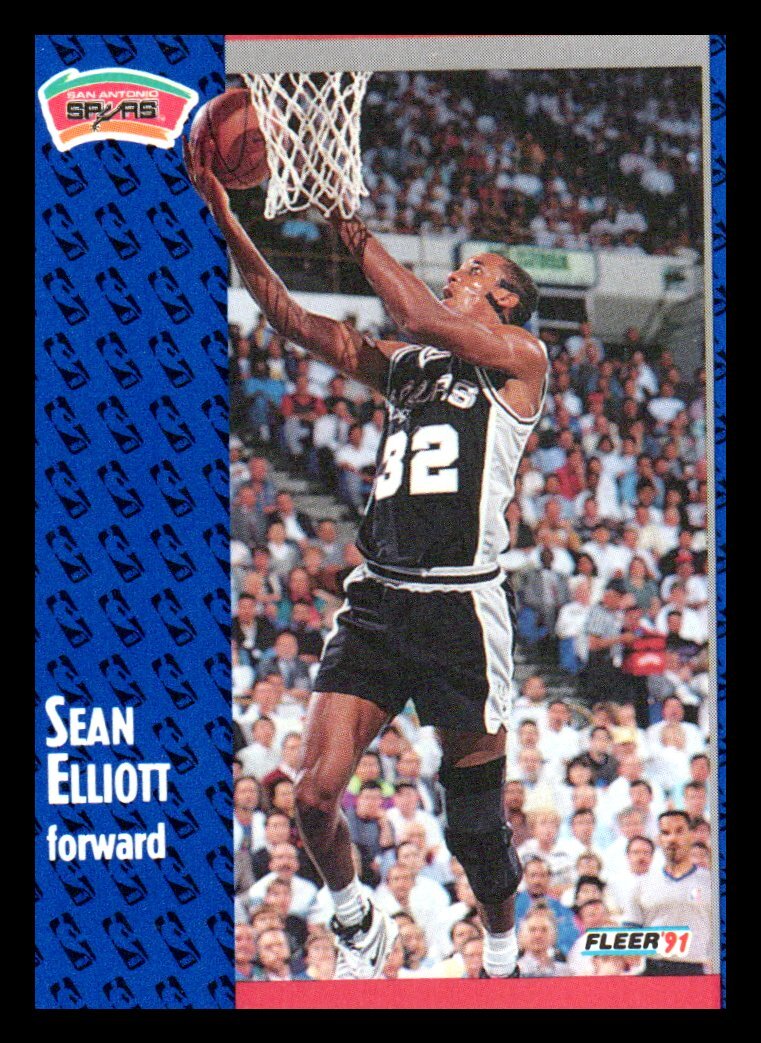 1991-92 Fleer #185 Sean Elliott NBA Basketball San Antonio Spurs | eBay