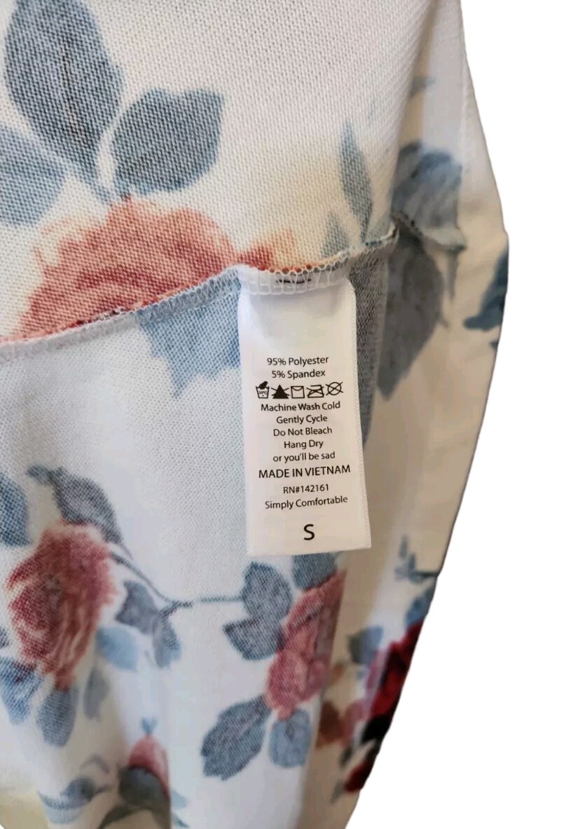 Lularoe Flowers Small Caroline Cardigan S Watercolor Floral White VHTF ...