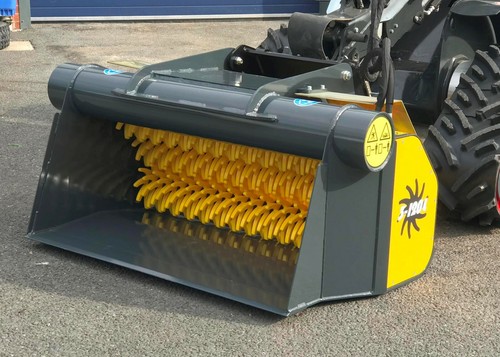 fast, efficient skid steer screening bucket - skid steer soil screening ...