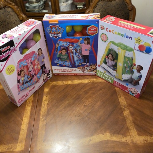 Set Of 3 Minnie Mouse Pretty In Bows Playland Inflatable Ball Pit 20 ...