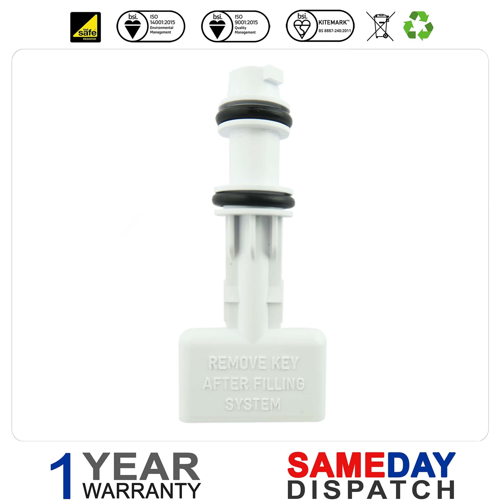 WORCESTER GREENSTAR COMPACT 25SI & 30SI BOILER SMALL FILLING KEY ...