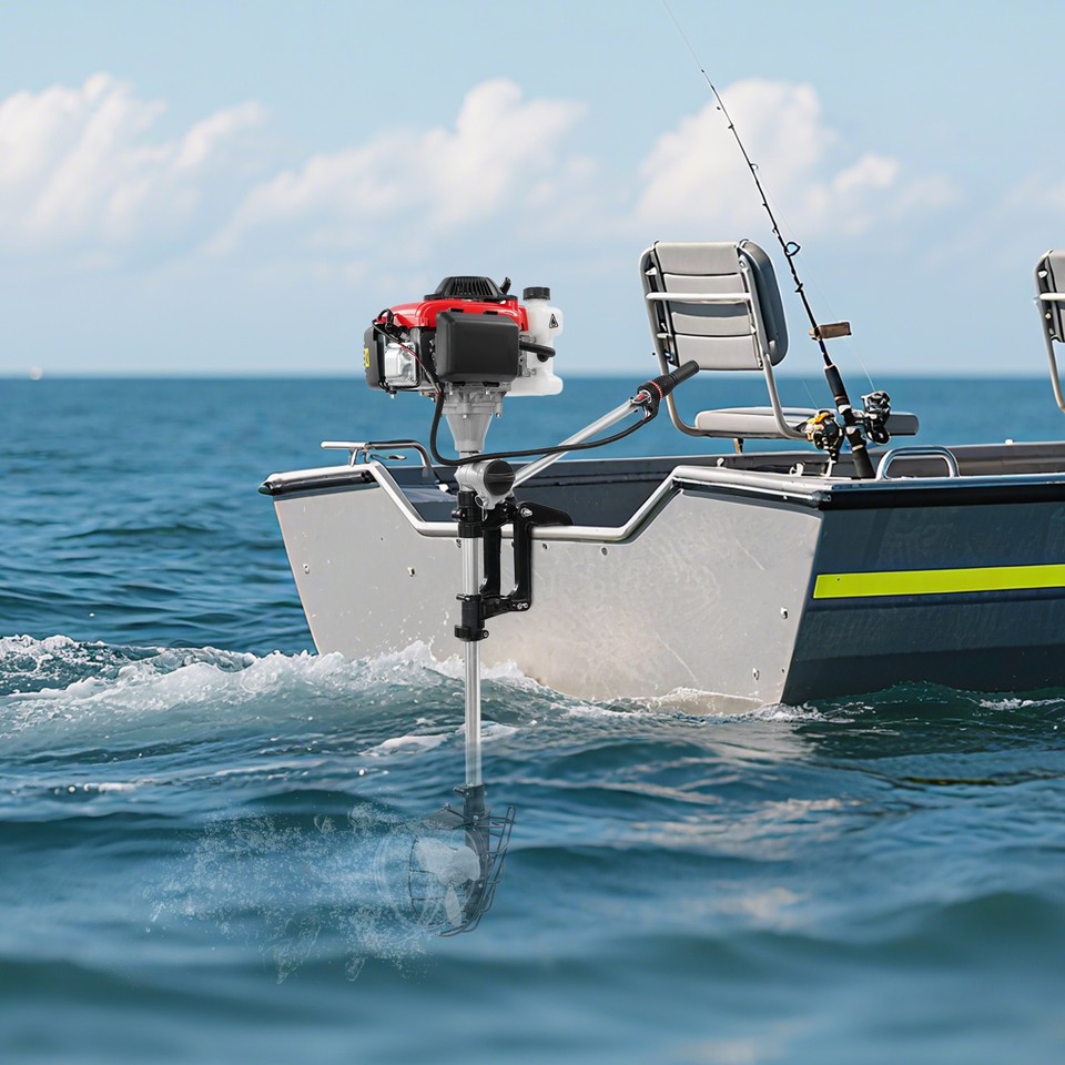 4 Stroke 4HP Outboard Motor Fishing Boat Engine Air Cooling with ...