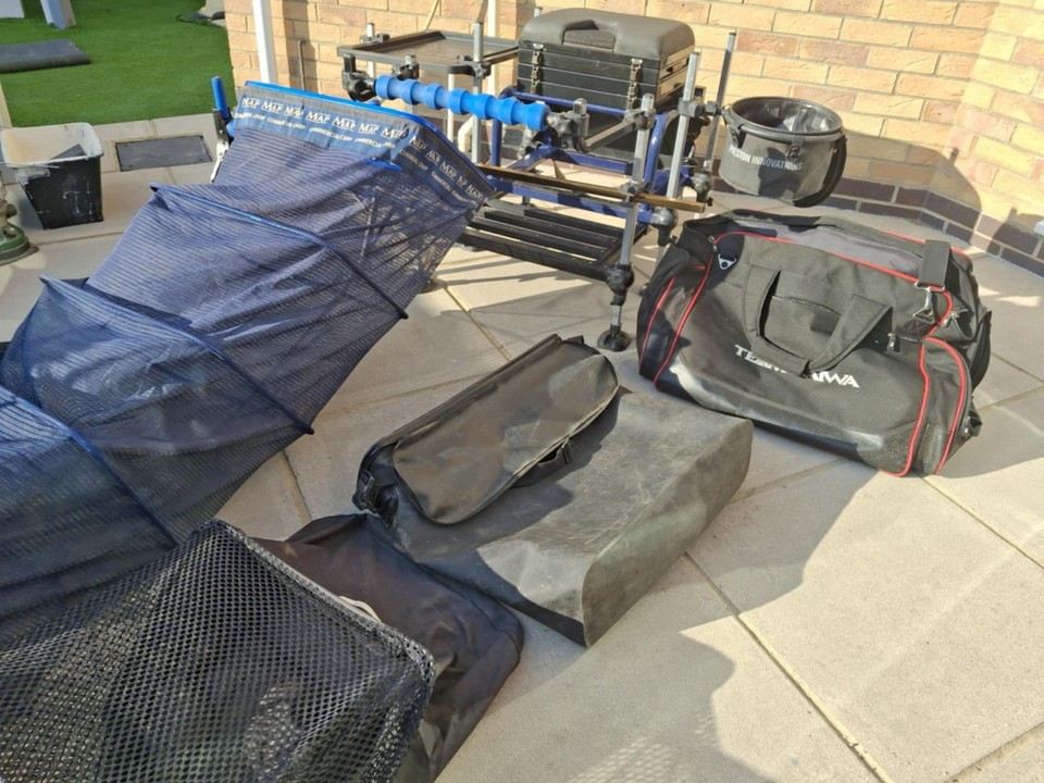 Preston Space Station Seatbox with Footplate & Strap Used Coarse Match | eBay UK