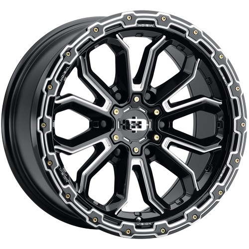Vision 405 Korupt 17x9 6x135 +12mm Black/Milled Wheel Rim 17" Inch ...