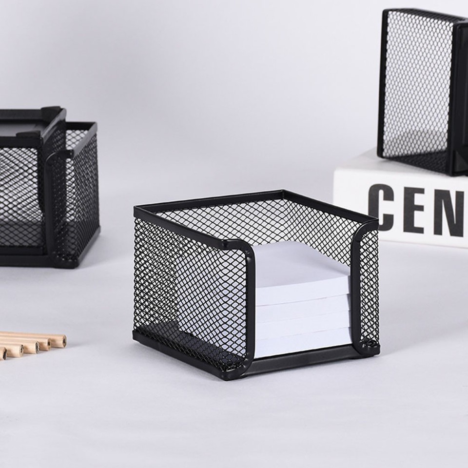 2Pcs Memo Papers Holder Desktop Notepad Dispenser Mesh Notepad Holder ...