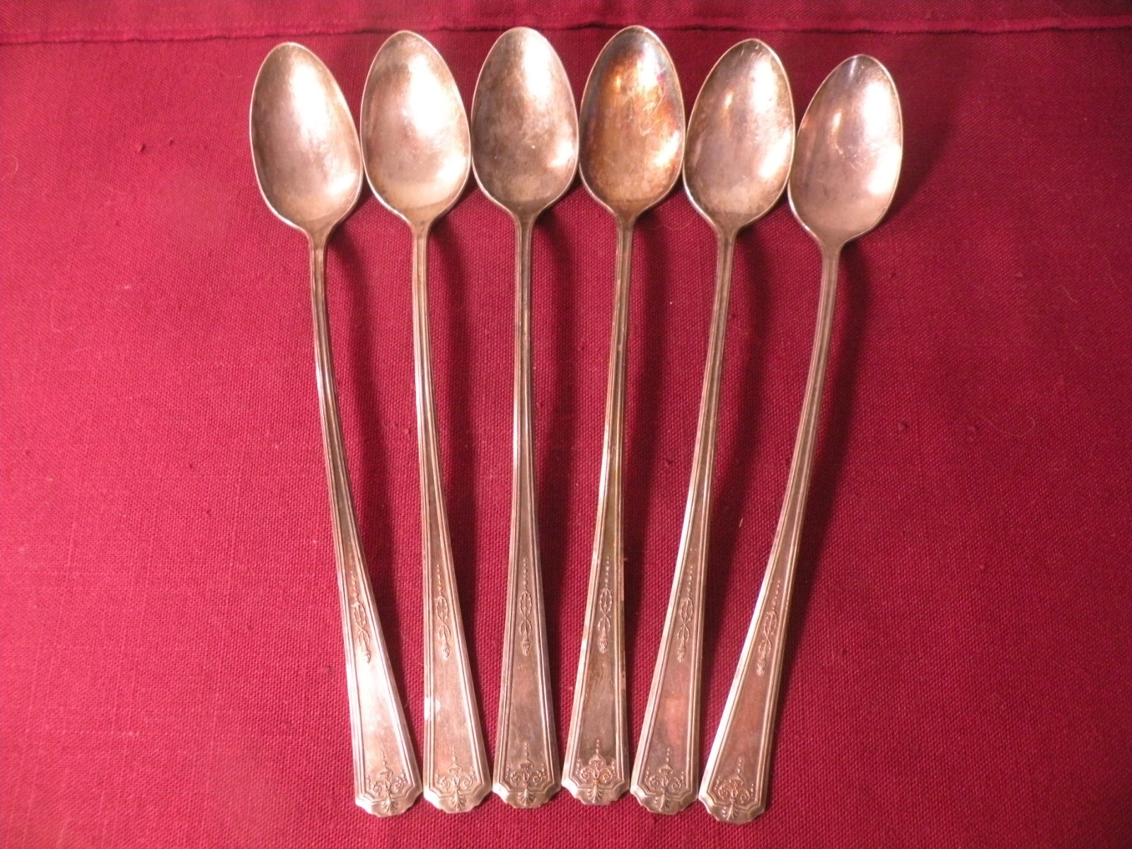 Set Of 6 Oneida Community Silverplate Iced Teaspoons 7 1/2" | eBay