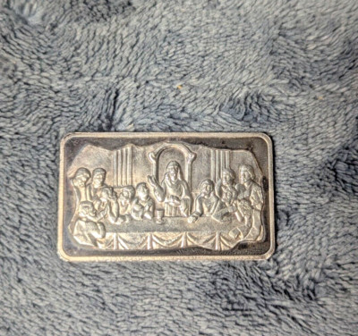 JESUS-LAST SUPPER BAR by Mt. Everest Mint 1 Troy oz..999 Fine Silver ...