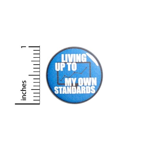 Vintage 80s 90s Style Pin Button Sarcastic Living Up To My Own ...