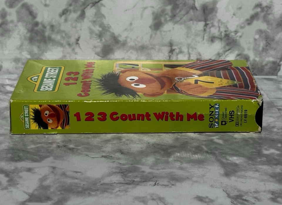 Sesame Street -1 2 3 Count With Me -VHS Tape 1997 CTW Video Sony Wonder ...