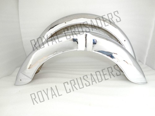 NEW BSA A7 A10 CHROMED FRONT AND REAR MUDGUARD SET 1955 & ONWARDS ...