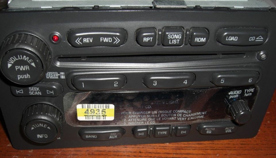 2003-07 GM GMC CHEVY OEM Factory RDS Stereo AMFM Radio 6 Disc Changer ...