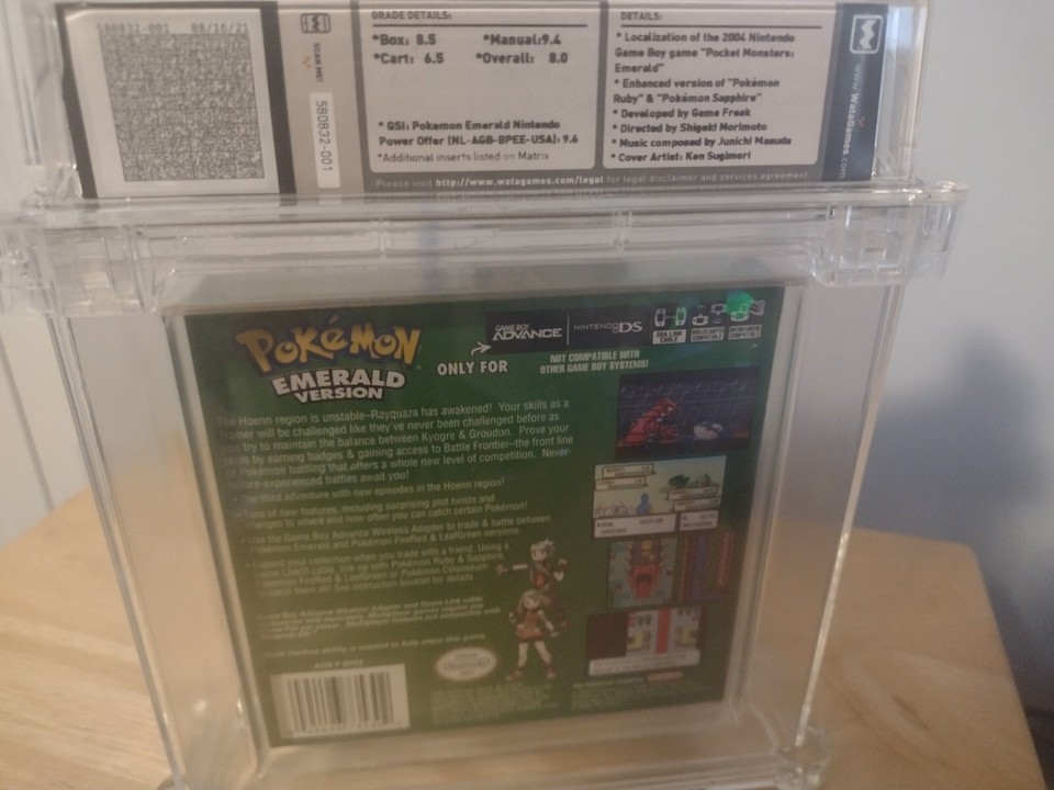 Pokemon Emerald Complete in Box - CIB Wata 8.0 Nintendo GBA | eBay