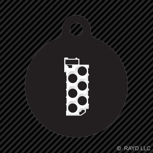 VR6 Head Gasket Keychain Round with Tab dog engraved many colors | eBay